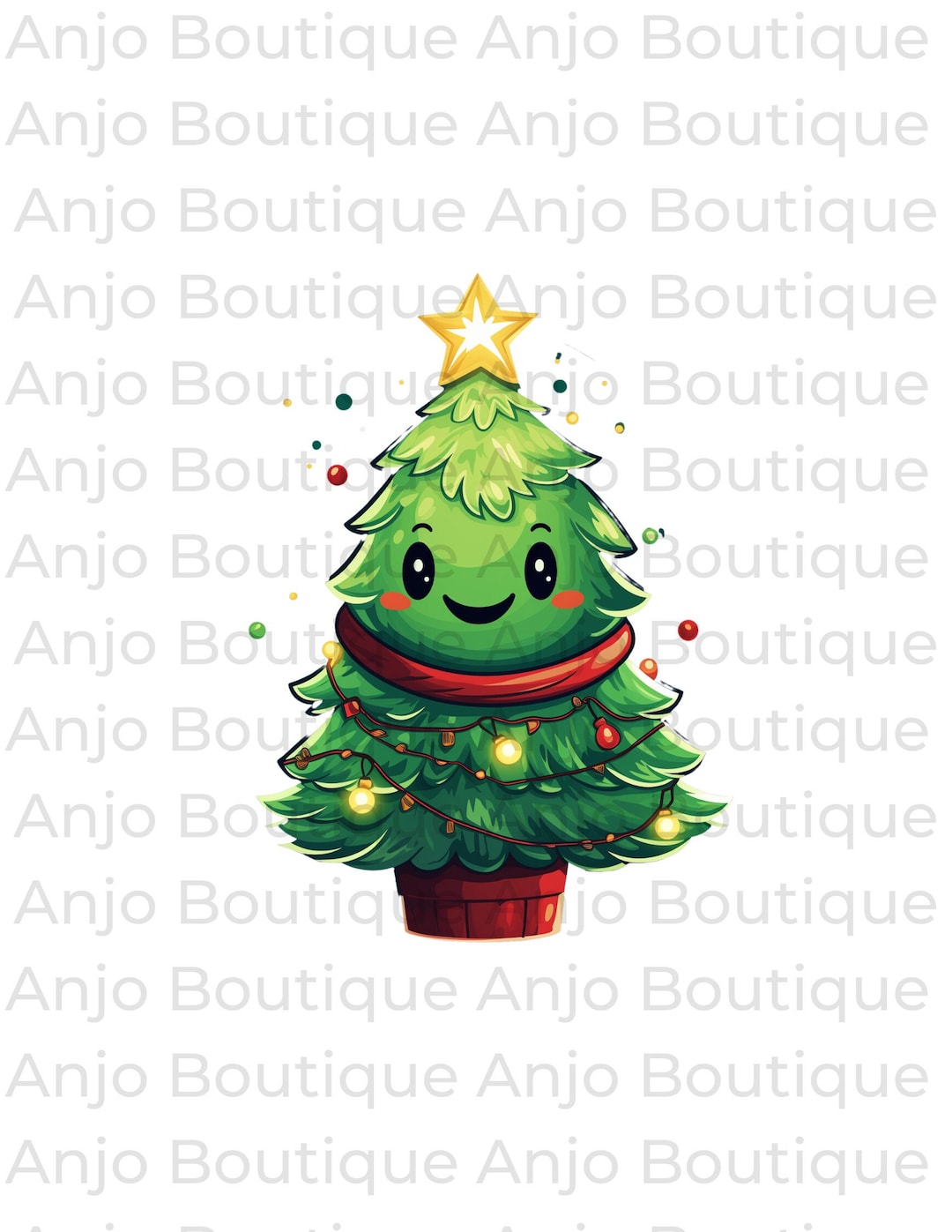 Cute Christmas Tree Clipart Dark/light Christmas Tree Happy Christmas ...