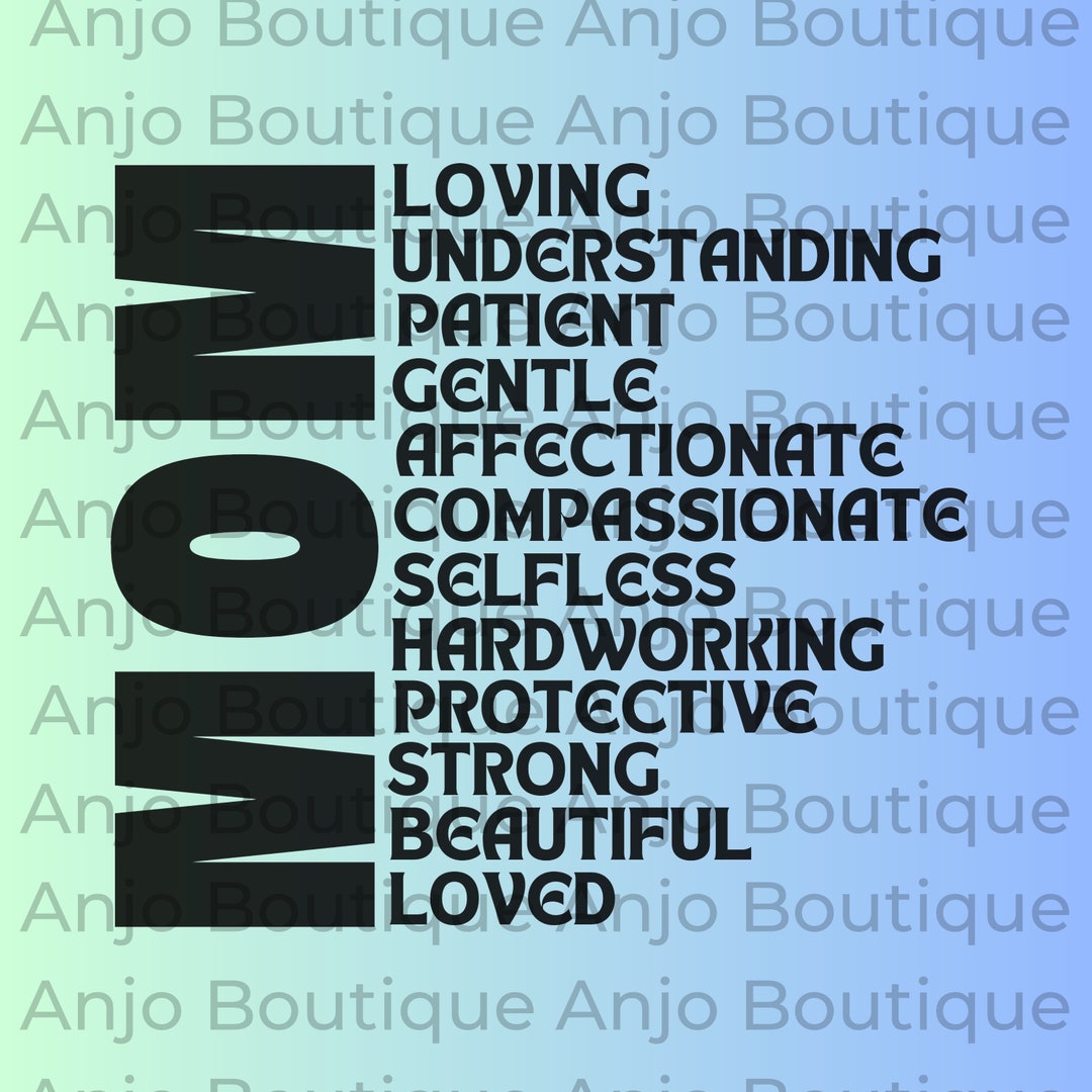 Mom Positive Affirmation Sayings Mothers Day Loving Mom Words Mother's ...