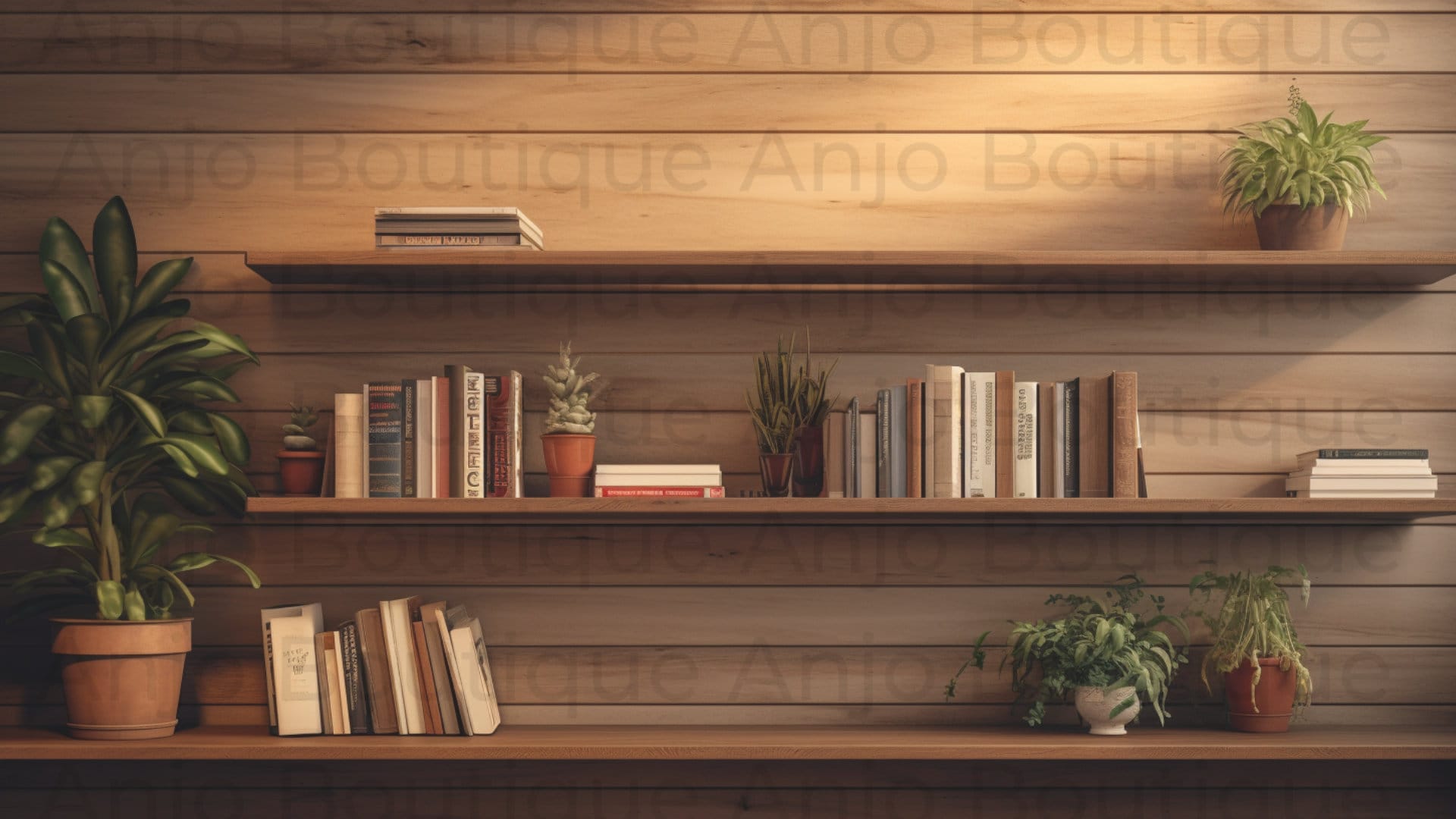 Virtual Background for Zoom Meetings Bookshelf With Plants Background ...