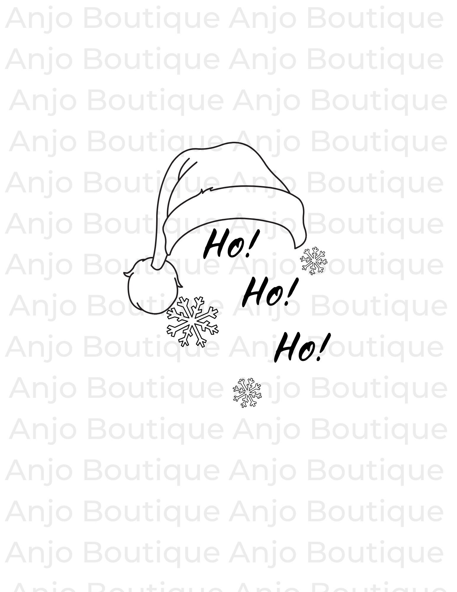 Ho! Ho! Ho! Santa Hat Holiday Cheer. Santa Saying, Ho! Ho! Ho ...