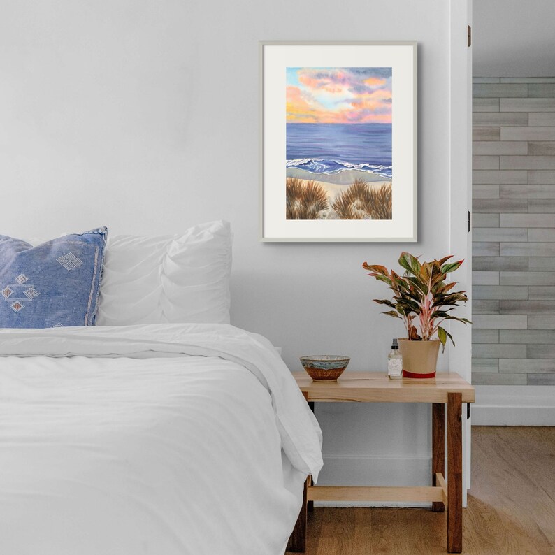 Golden Hour FINE ART PRINT - A4 or A3 Size - Beach Sunset Seascape ...