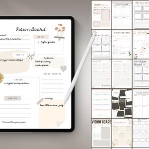 2025 Vision Board Digital, Mindfulness Digital Printable, Goodnotes ...