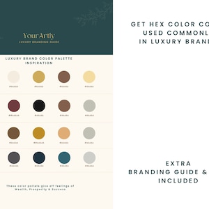 Luxury Branding Kit, Tips and Ideas, Luxury Color Palette HEX Code ...