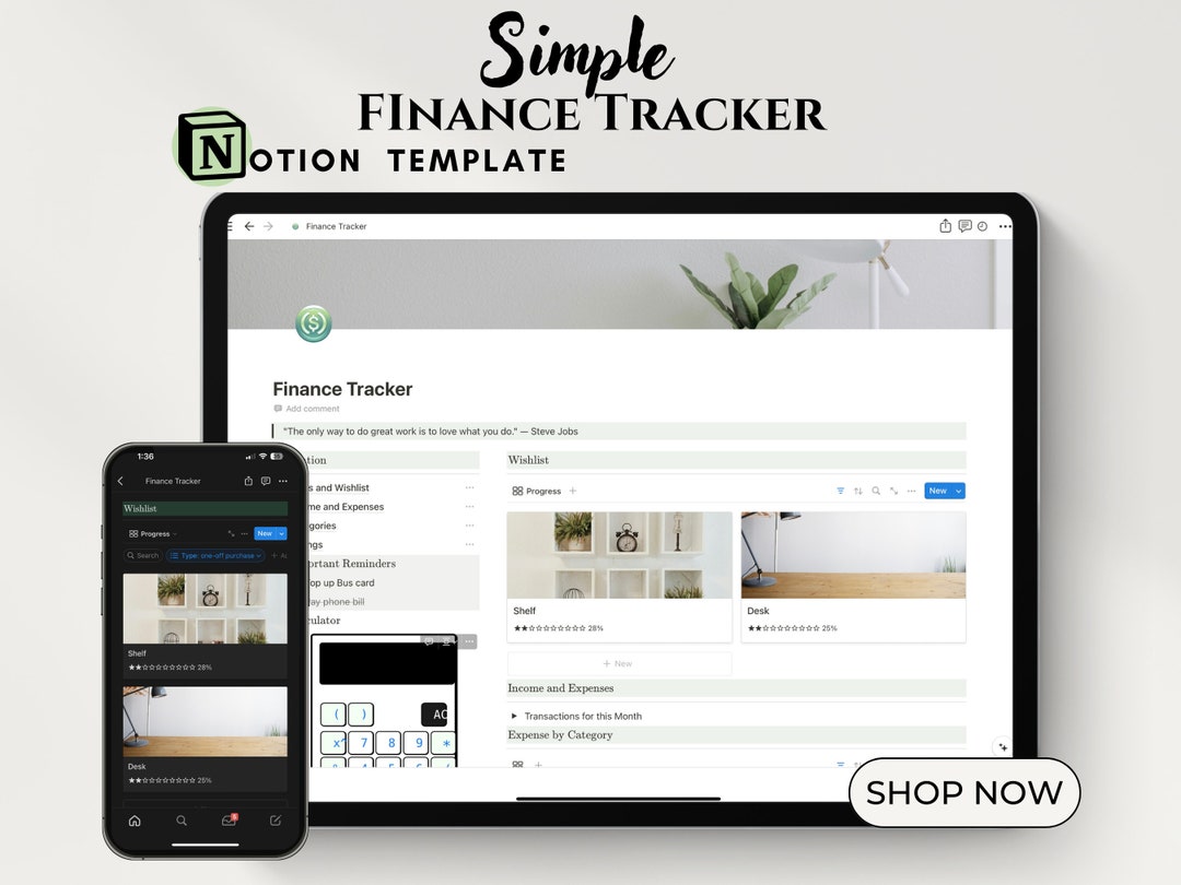 Notion Finance Tracking Template Finance Planner Budget Planning Template Notion Expense Tracker ...