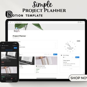 Notion Project Management Template Project Planner Notion Productivity ...