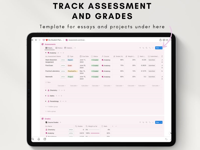 Notion Template - ALL IN ONE That Girl Planner, Ultimate College Life ...