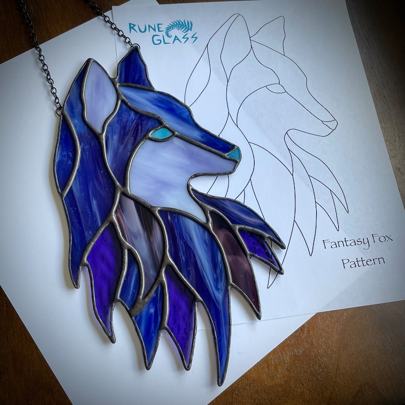 Fantasy Fox Pattern for Stained Glass - Etsy