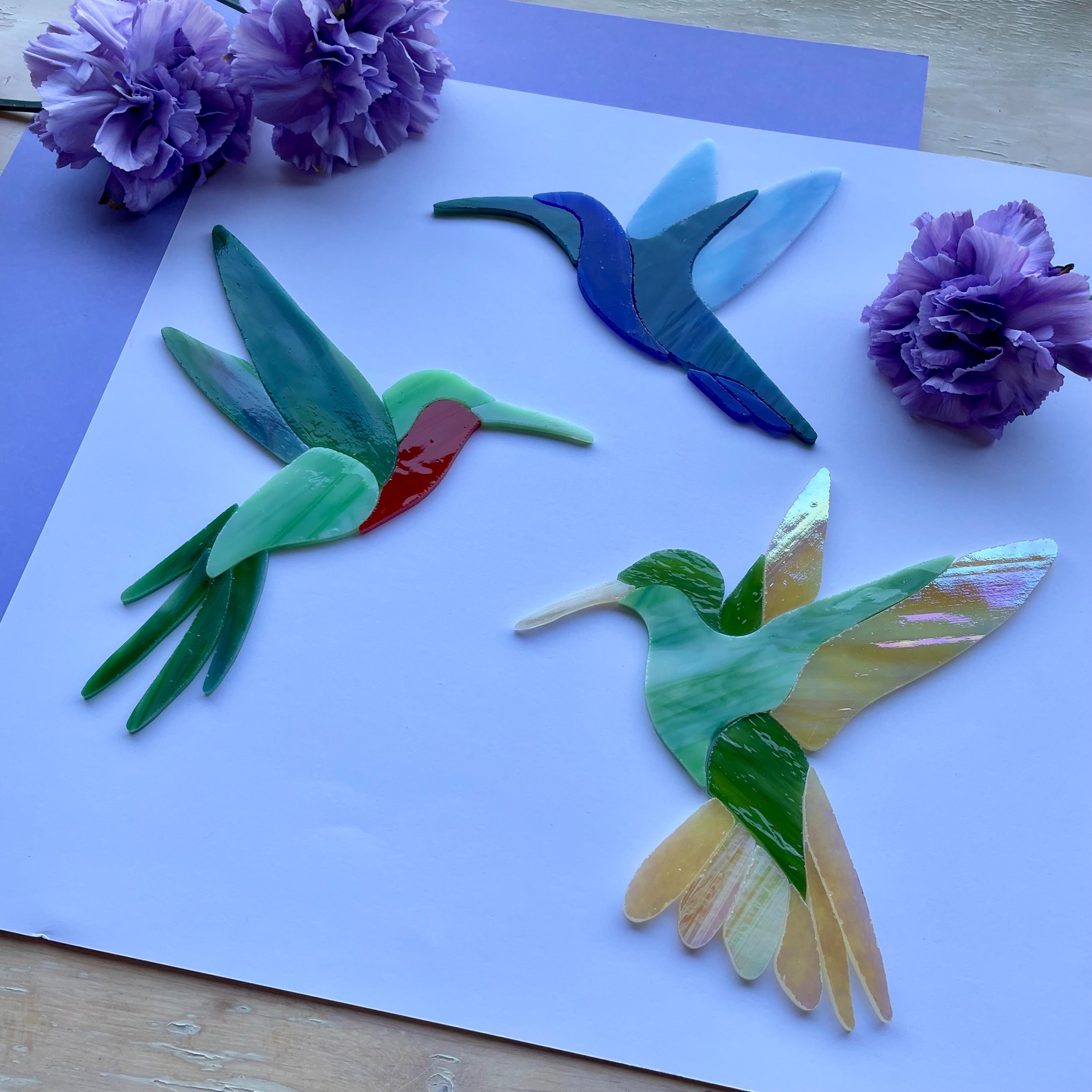 Hummingbird Patterns for Stained Glass (3) (hobby and Commercial) - Etsy