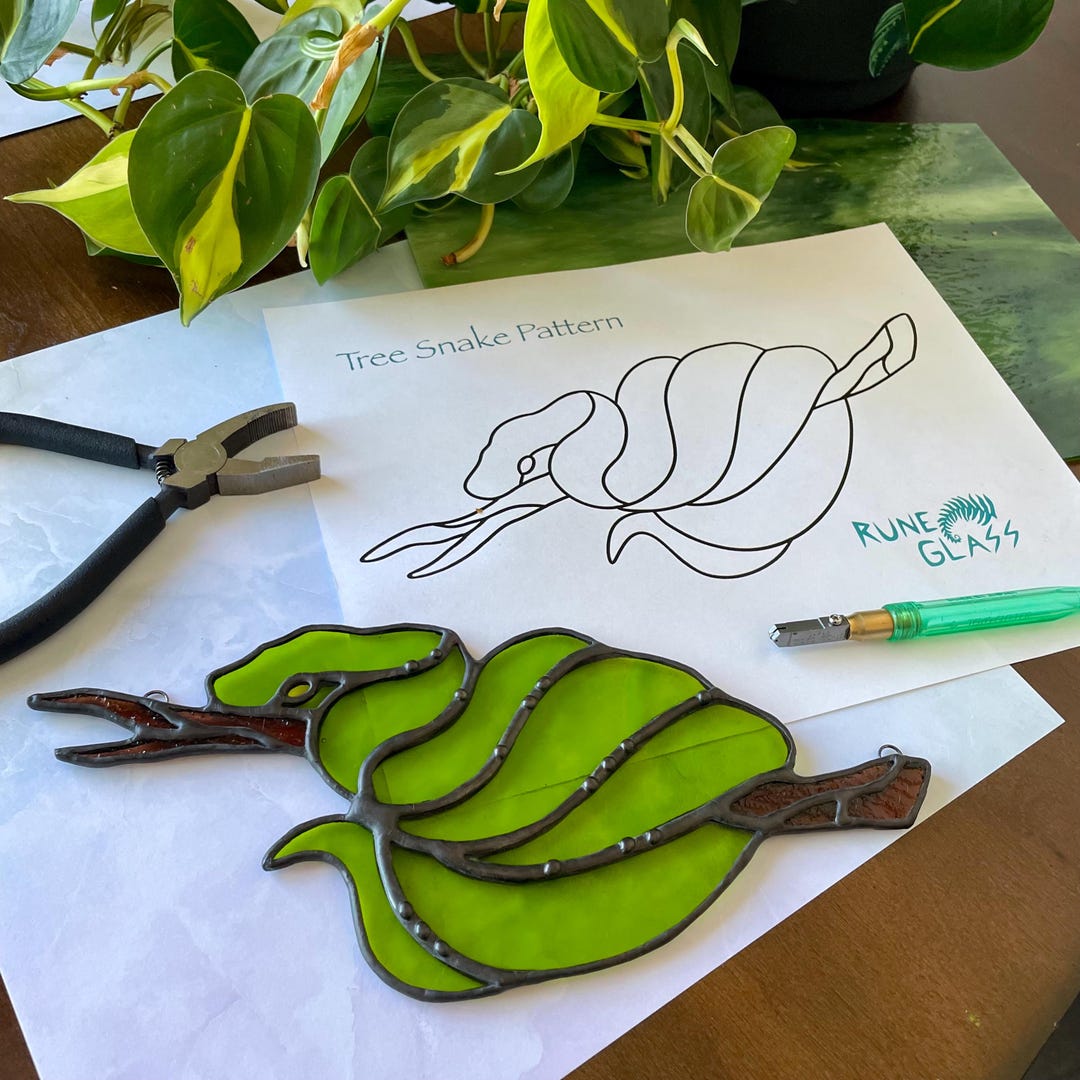 Tree Snake Pattern for Stained Glass (hobby and Commercial) - Etsy