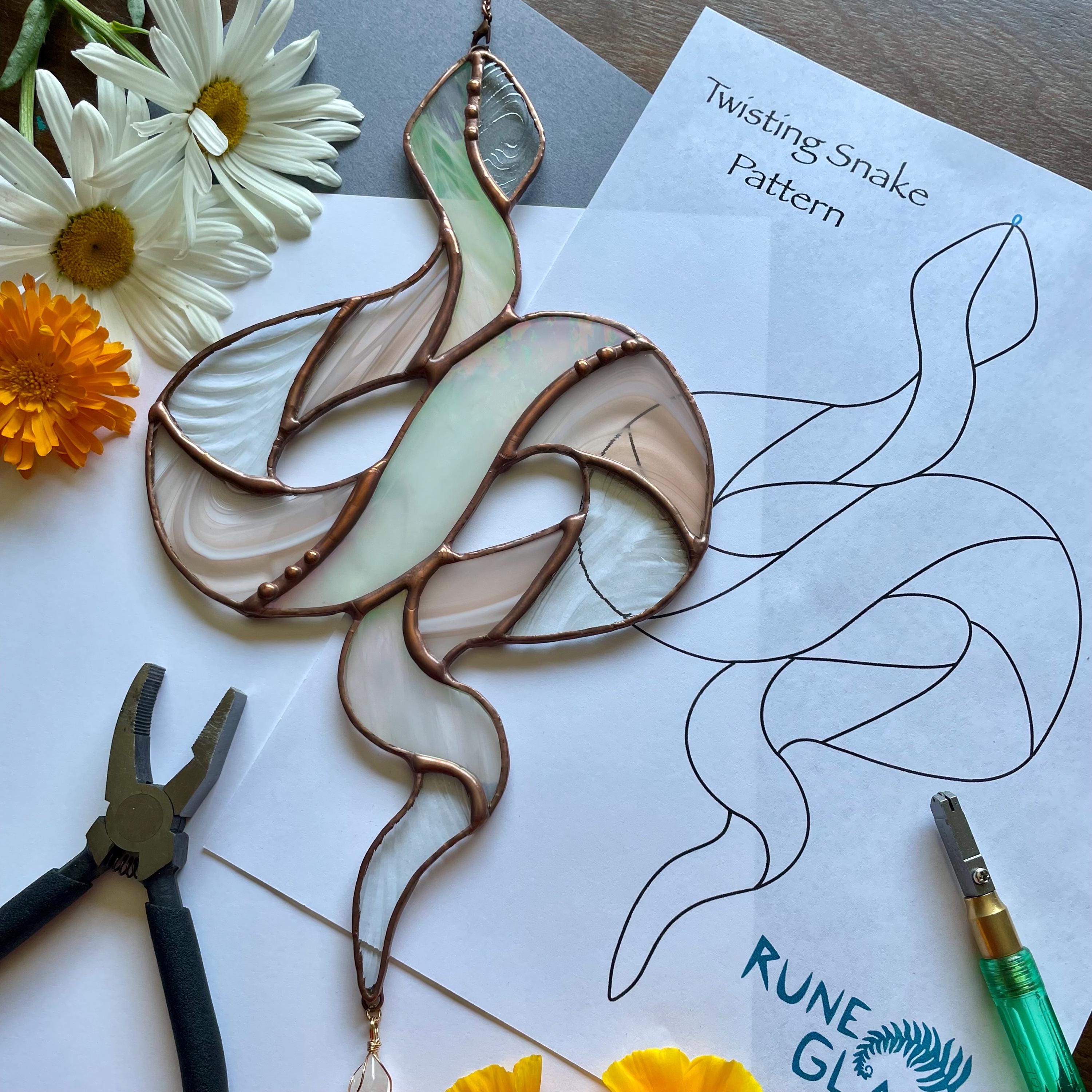 Twisting Snake Pattern for Stained Glass (hobby and Commercial) - Etsy