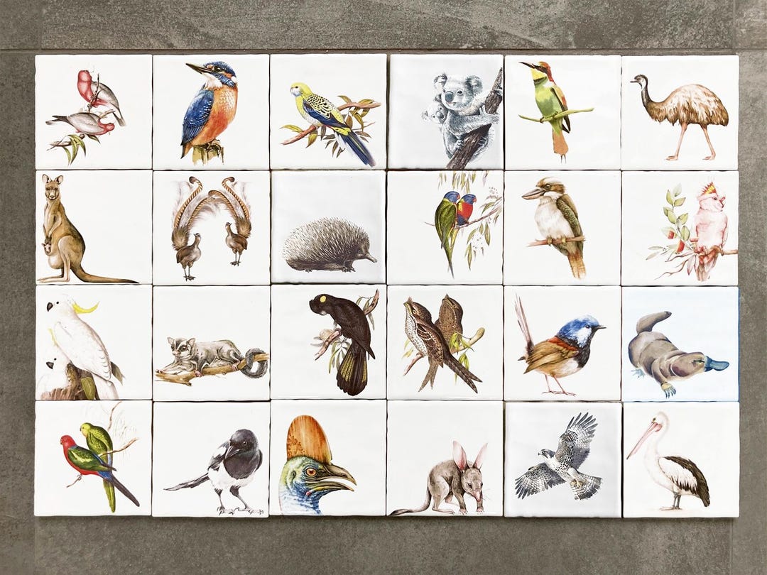 Australian Animal Ceramic Tiles: Wildlife Art Tiles or Birds and ...