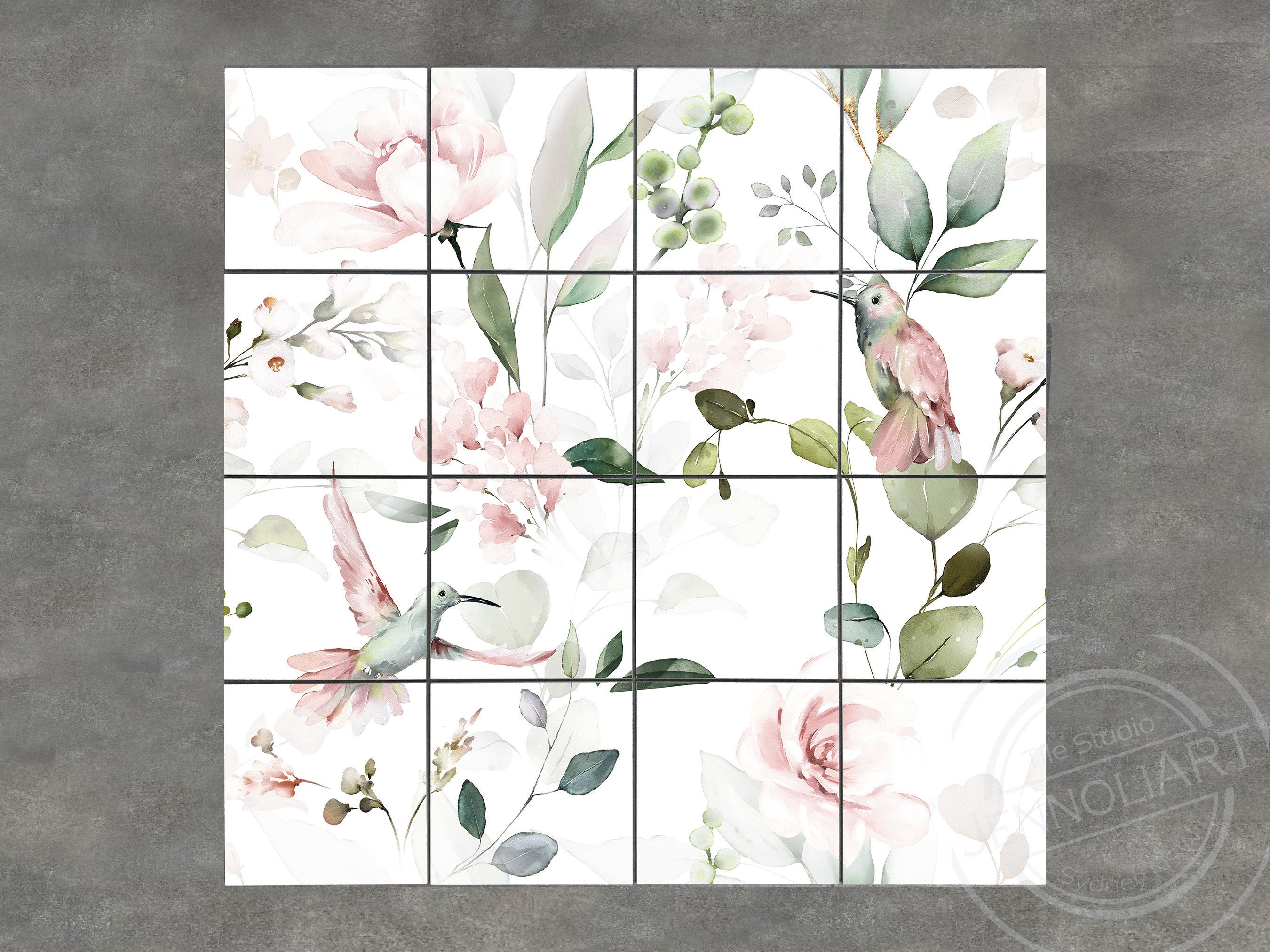 Floral Tiles, Botanical Wall Tiles, Decorative Wall Tiles pixie - Etsy