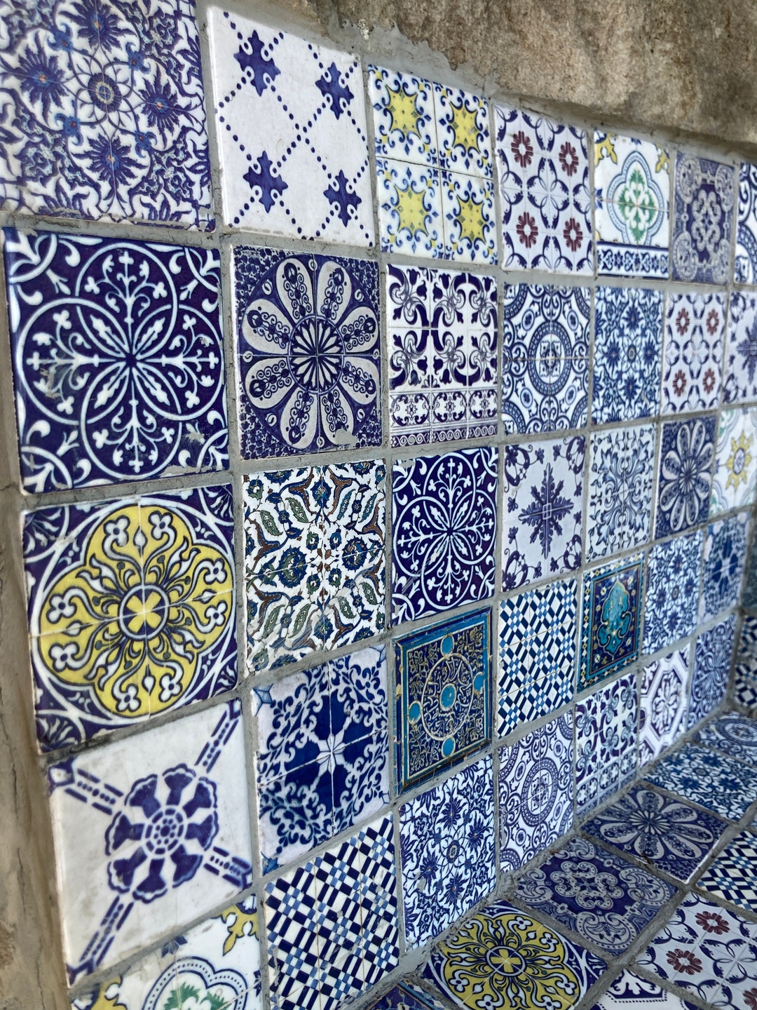 Mediterranean Mosaic Tiles, Vintage Patterned Tiles, Decorative Tile ...