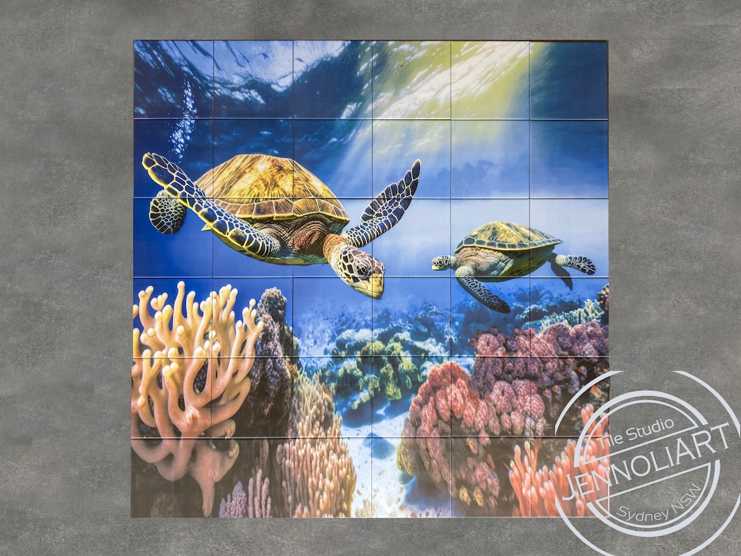 Ocean Tile Mural to Use Inside a Pool, Double Glazed Kiln Fired ...