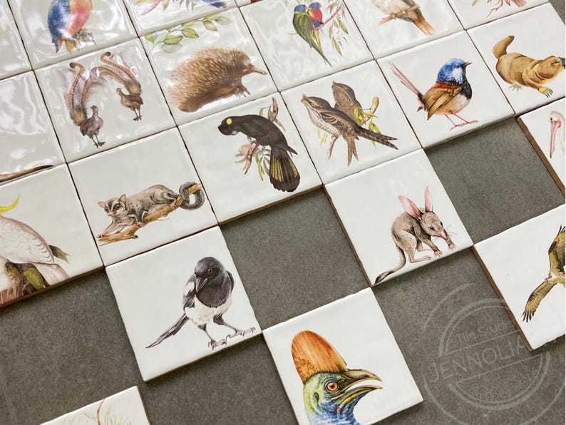 Australian Animal Ceramic Tiles: Wildlife Art Tiles or Birds and ...