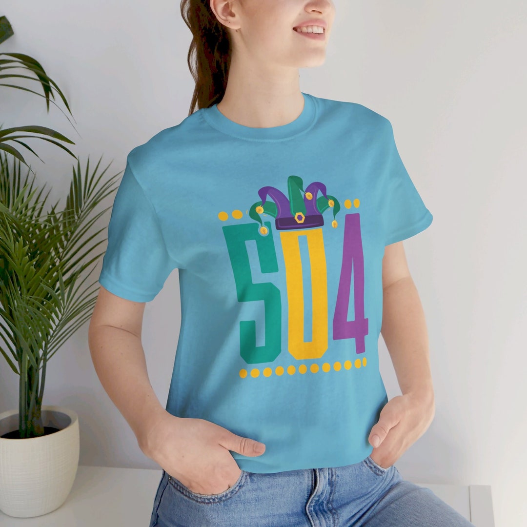 504 MARDI Gras Shirt, AREA Code CARNIVAL T-shirt, Carnival Tee, Mardi ...