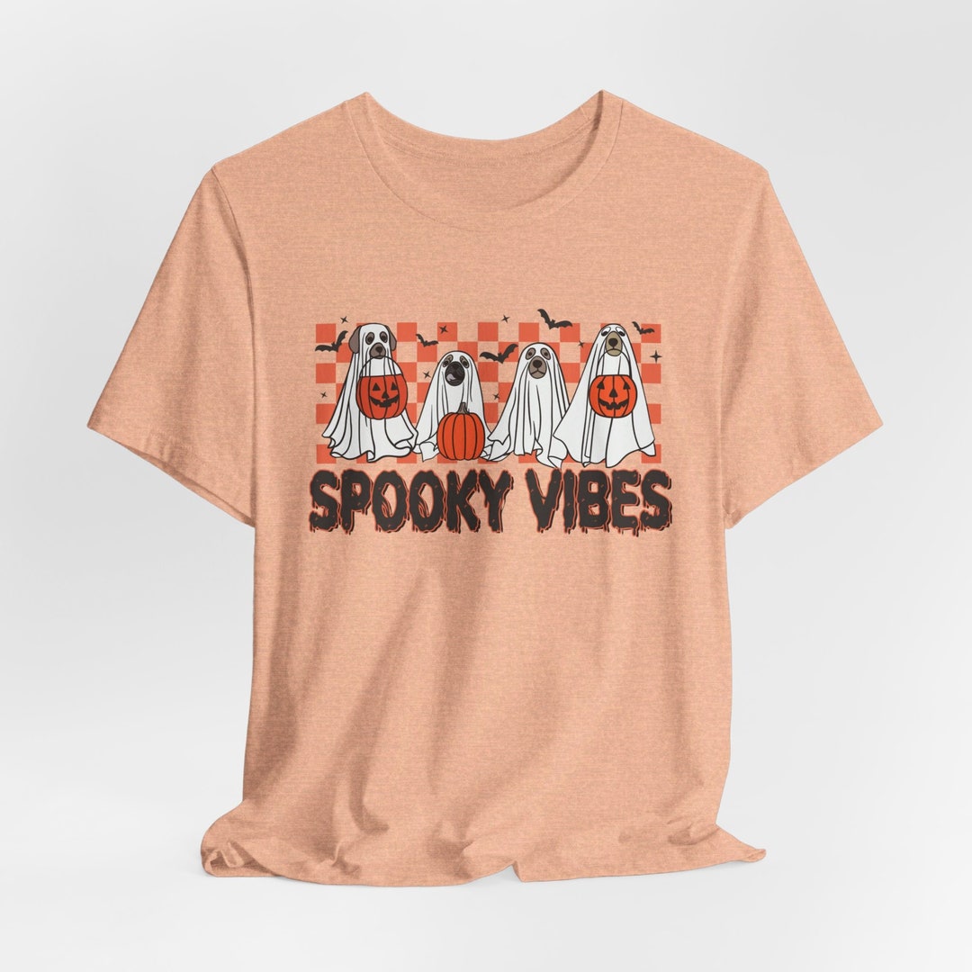 Dog Halloween Shirt, Cute Ghost Pups and Spooky Vibes, Perfect for ...