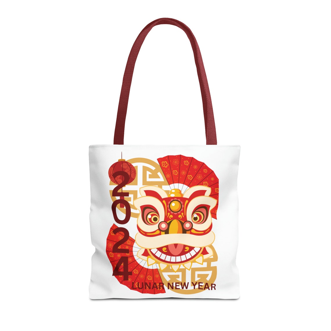 Lunar New Year Tote Bag, Chinese New Year Shoulder Bag, Dragon Lunar ...