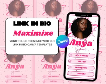 Link in Bio Landing Page Template Canva Instagram Link in - Etsy