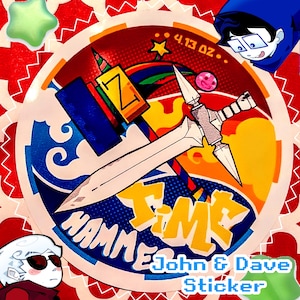 Homestuck Sticker - Hammertime John & Dave - 3.25 In - Etsy