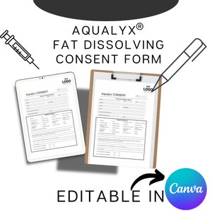 Editable Aqualyx Fat Dissolving Injections Consent Form for Aesthetic ...