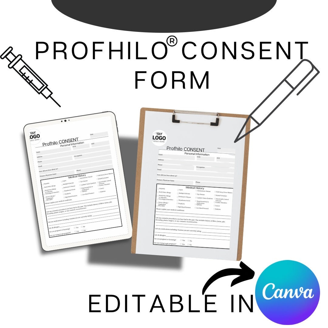 Editable Profhilo Consent Form for Aesthetic Practitioners/clinics - Etsy