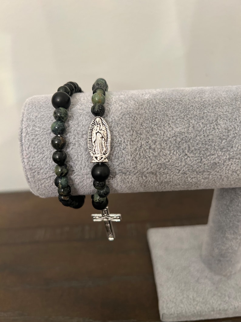 Rosary Bracelet With Mary Mother of God Medal - Etsy