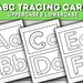 ABC Tracing Printable Cards Alphabet Tracing Worksheets Preschool ...