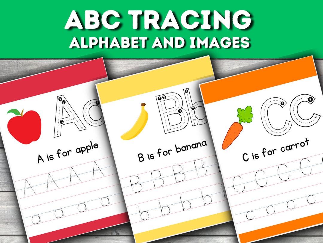 ABC Letter Tracing Worksheet 26 Alphabet ABC Tracing Preschool ...