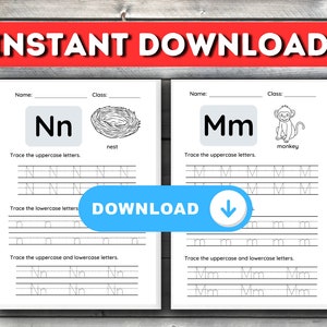 Black and White Letter Tracing Worksheet 26 Alphabet ABC Tracing ...