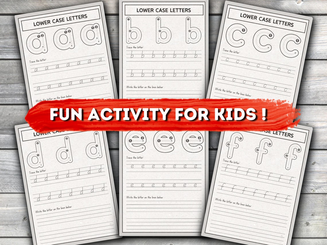 26 ABC Tracing Printable Lowercase Alphabet Tracing Worksheets ...