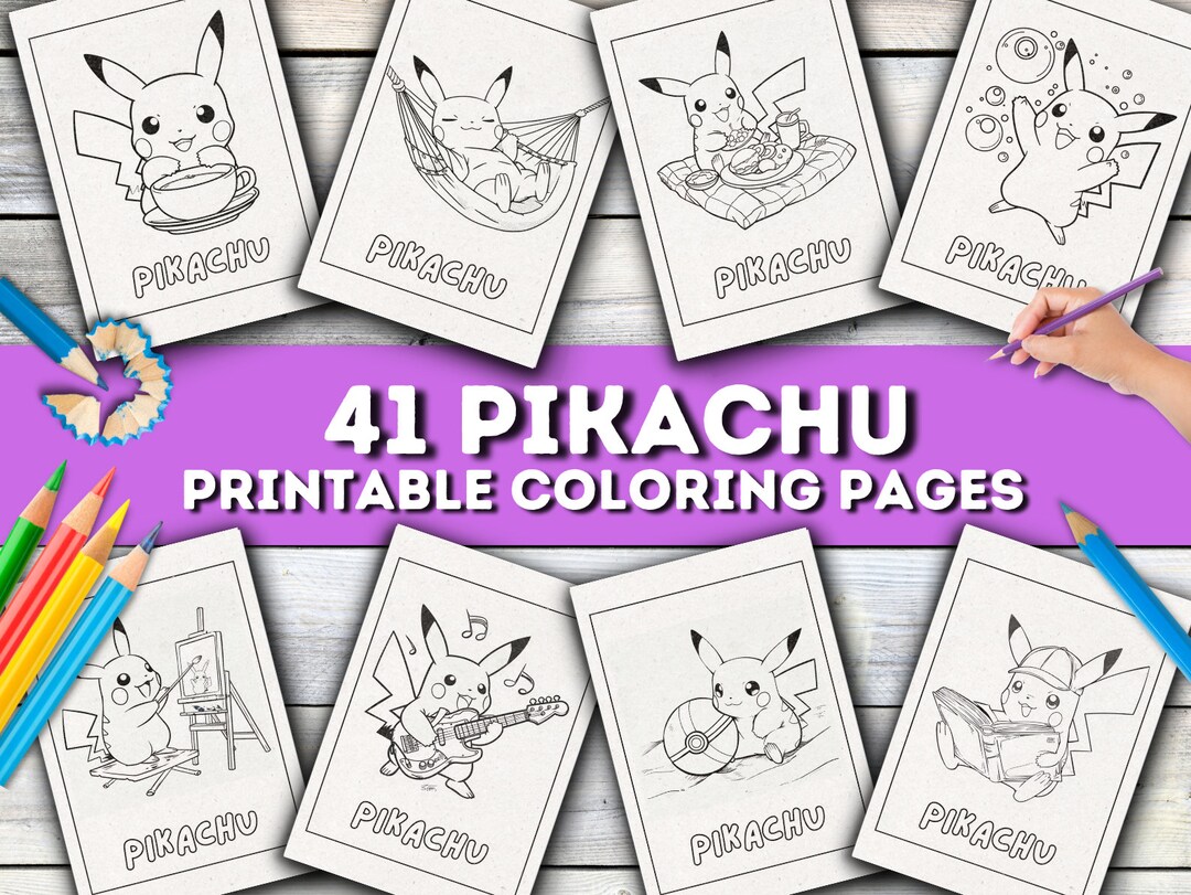41 Easy Pikachu Coloring Pages for Kids, Toddlers, Preschoolers Pikachu ...