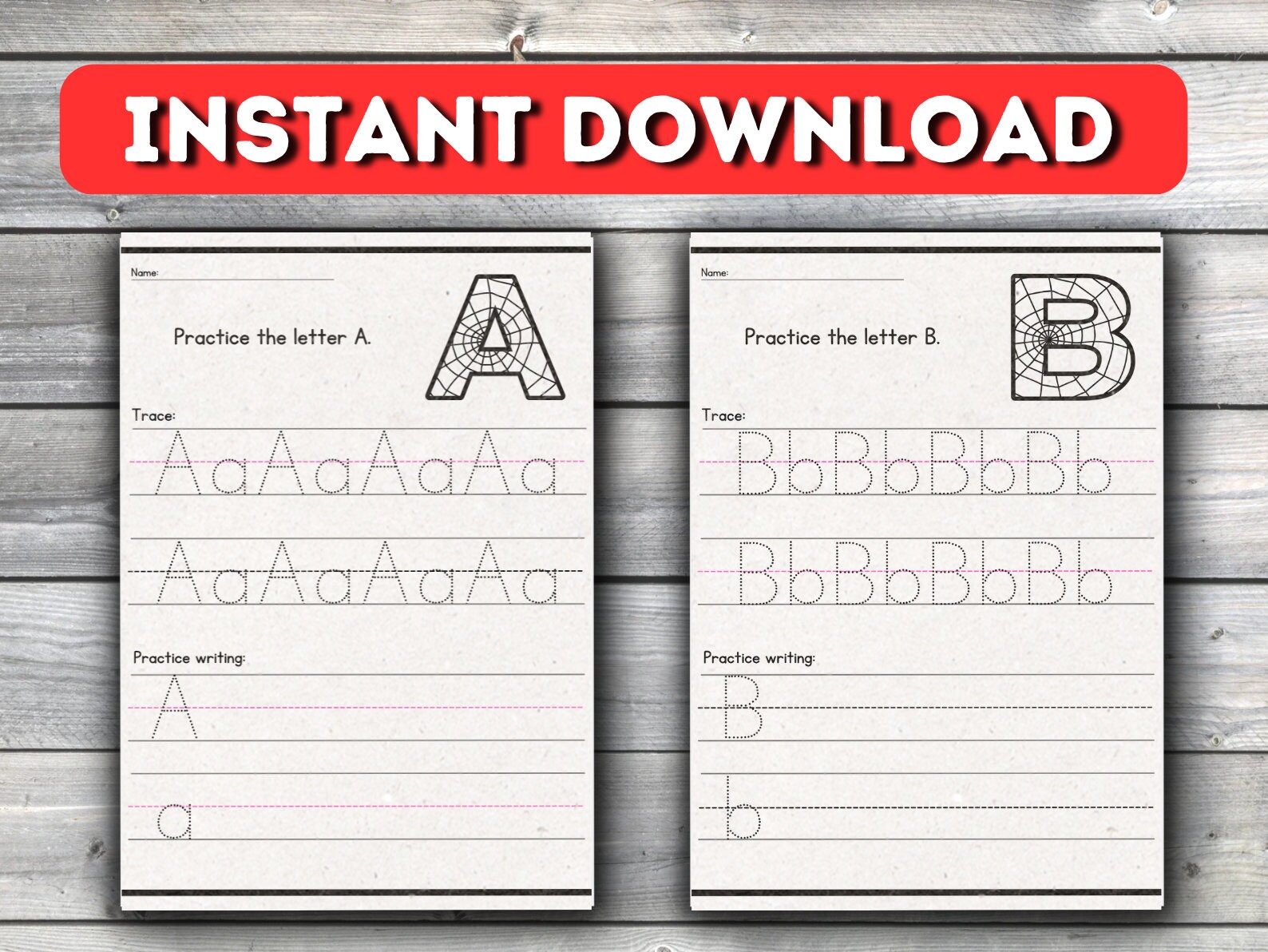 26 ABC Tracing Printable Alphabet Tracing Worksheets Preschool ...