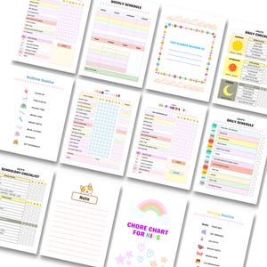 Kids Daily Chores Planner Printable Routine Tracker Editable Kids Chore ...