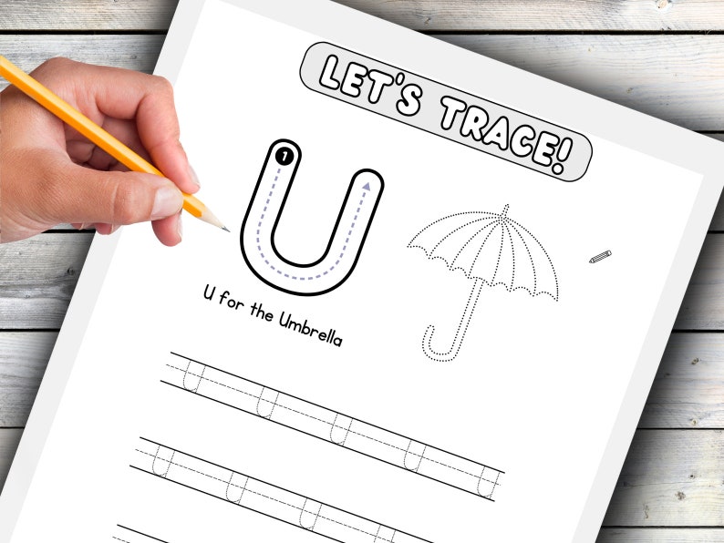 26 ABC Let's Trace Tracing the Alphabet Worksheet With Pictures ...