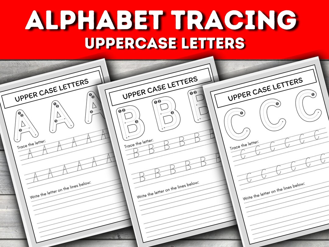 26 Alphabet ABC Tracing Worksheet Preschool Kindergarten Homeschool ...