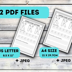 26 Alphabet ABC Tracing Worksheet Preschool Kindergarten Homeschool ...