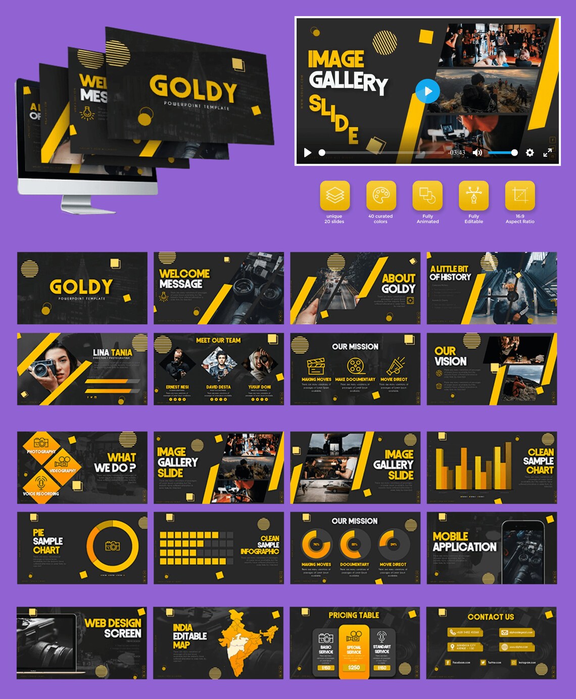 Animated Powerpoint Template Slides Powerpoint Presentation Dashboard Chart Editable PPT Dynamic ...