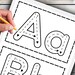 ABC Tracing Printable Cards Alphabet Tracing Worksheets Preschool ...