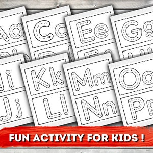 ABC Tracing Printable Cards Alphabet Tracing Worksheets Preschool ...