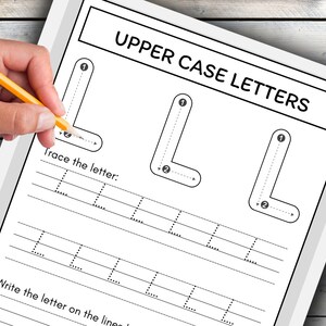 26 Alphabet ABC Tracing Worksheet Preschool Kindergarten Homeschool ...