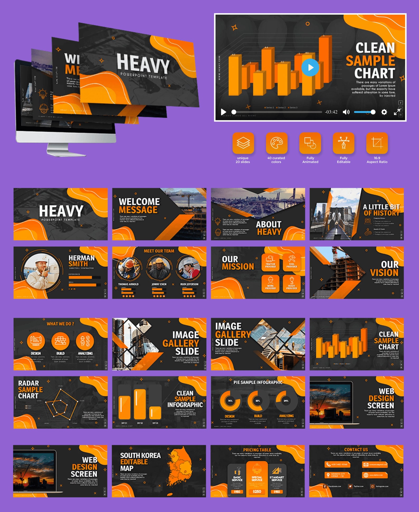 Animated Powerpoint Template Slides Powerpoint Presentation Etsy 