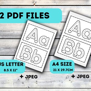 ABC Tracing Printable Cards Alphabet Tracing Worksheets Preschool ...