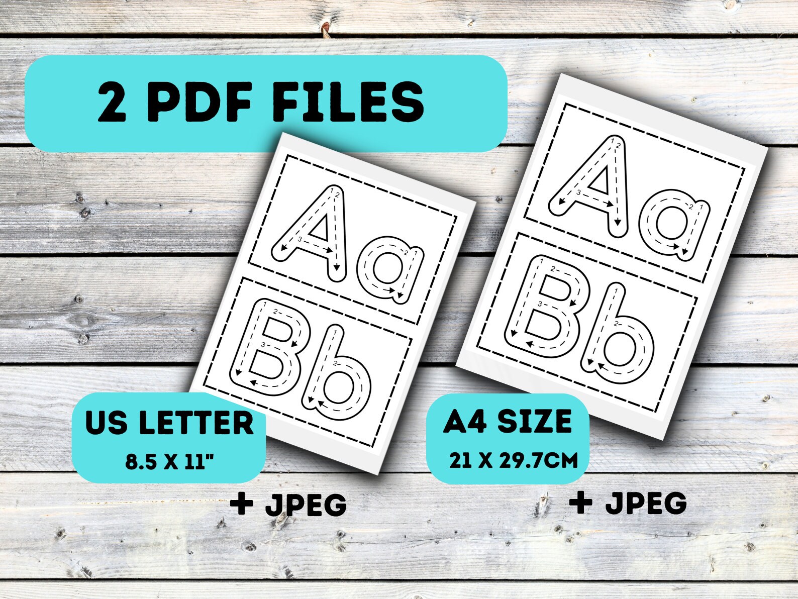 ABC Tracing Printable Cards Alphabet Tracing Worksheets Preschool ...