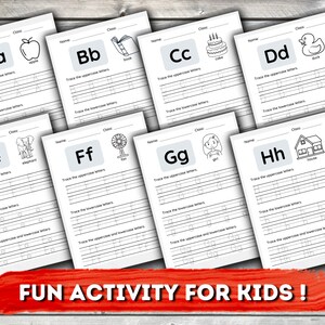 Black and White Letter Tracing Worksheet 26 Alphabet ABC Tracing ...