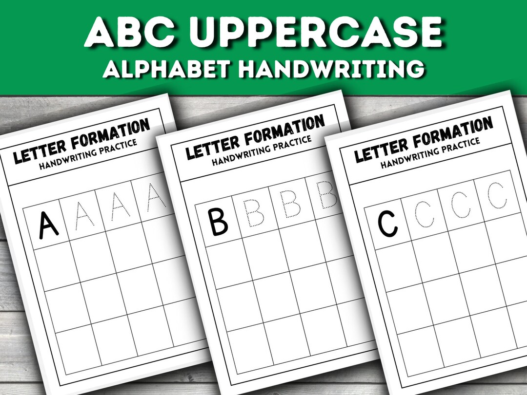 26 ABC Alphabet Book A-Z Writing With Pictures Worksheets Preschool ...
