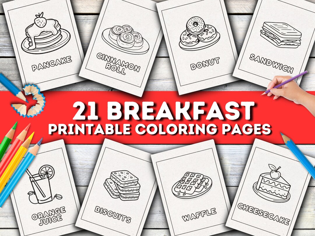 21 Breakfast Coloring Pages for Kids, Toddlers, Preschoolers Toddlers ...