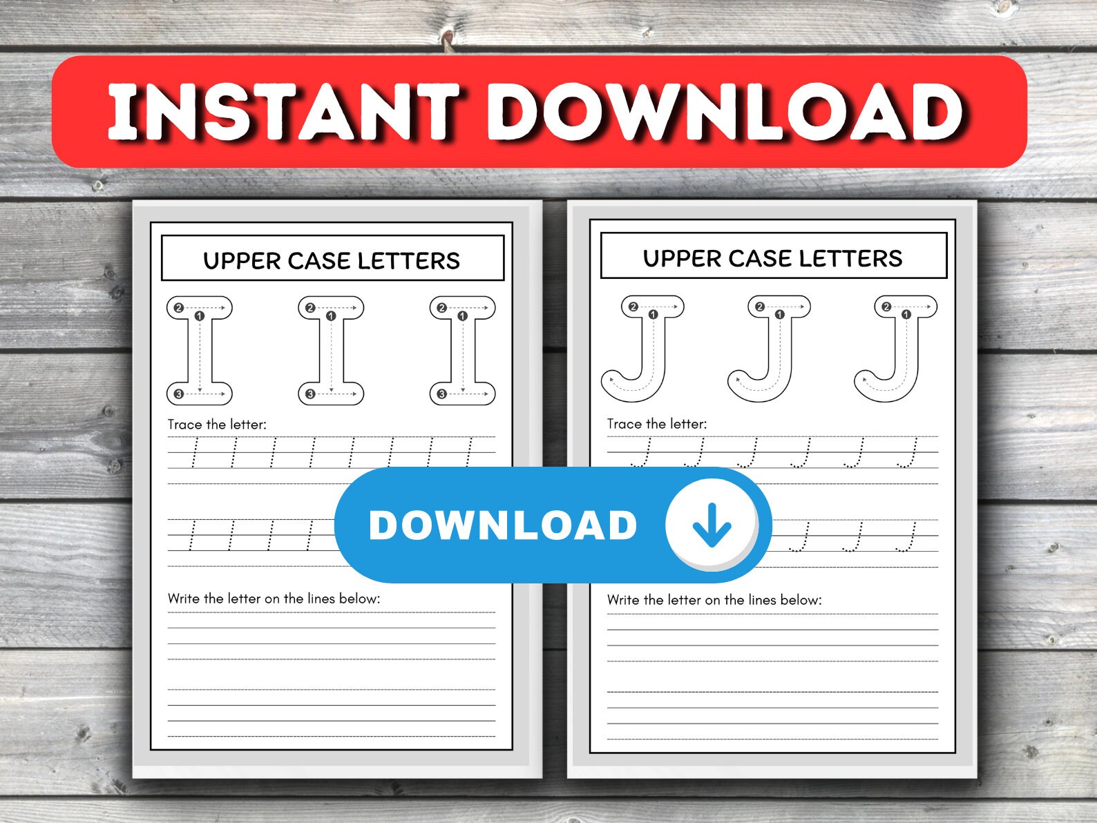 26 Alphabet ABC Tracing Worksheet Preschool Kindergarten Homeschool ...