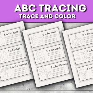 ABC Tracing and Coloring Printable Alphabet Tracing Worksheets ...