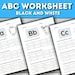 Black and White Letter Tracing Worksheet 26 Alphabet ABC Tracing ...